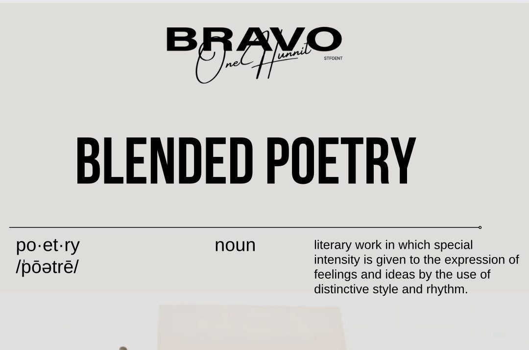 BravoOneHunnit Unveils His 7th Album, "Blended Poetry," A Masterful ...